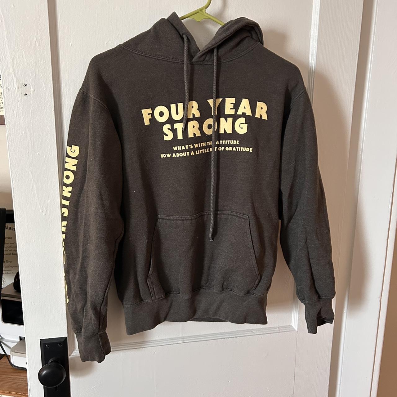 "Four Year Strong" frat brain pain hoodie size small | Depop