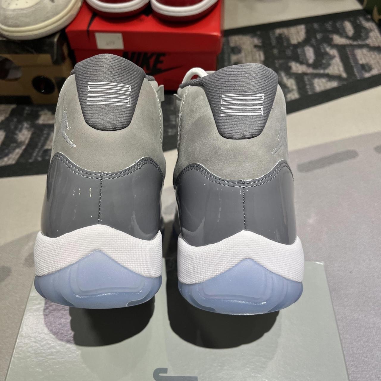 Jordan Men's Grey and White Trainers | Depop