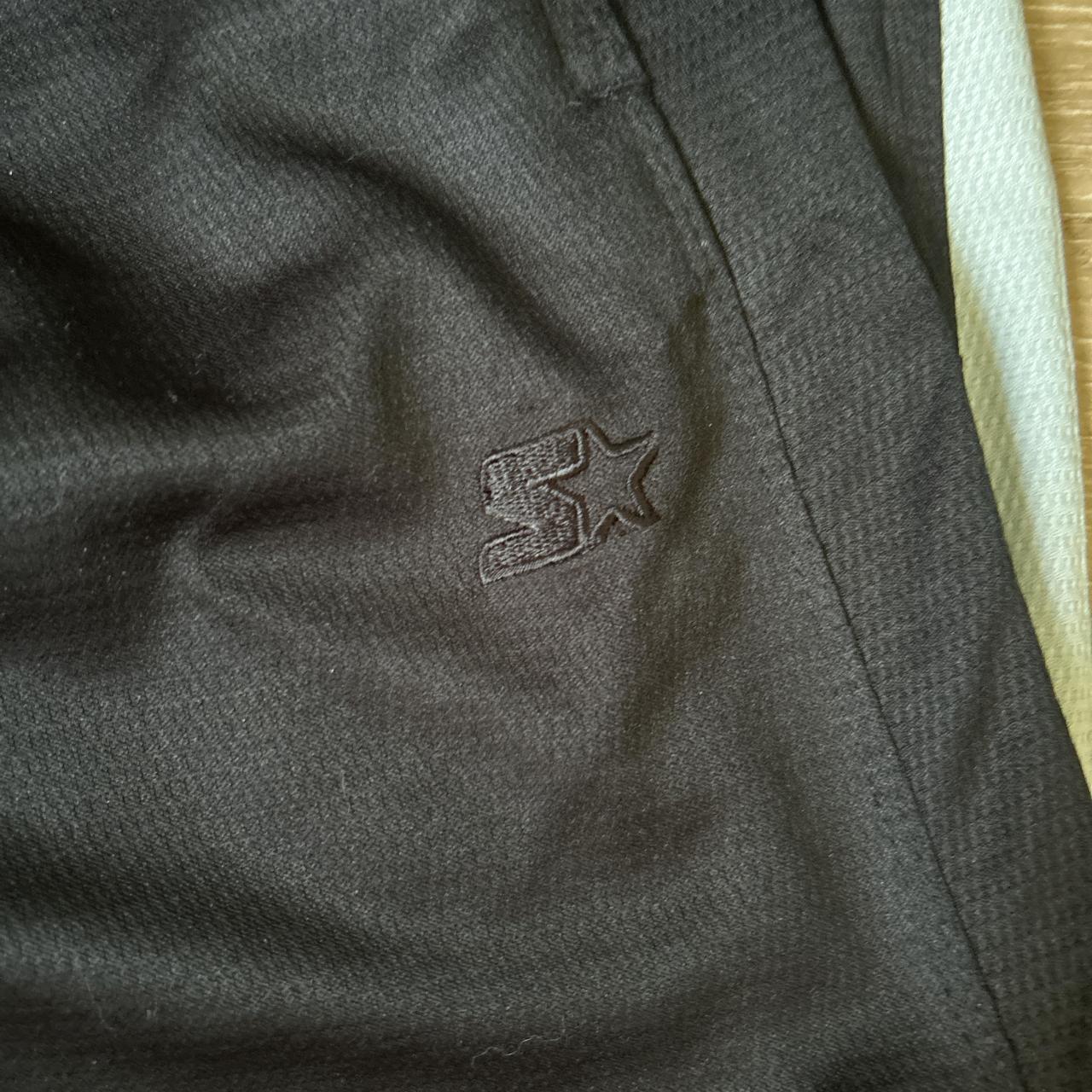 Black and white Starter sweatpants with drawstring... | Depop