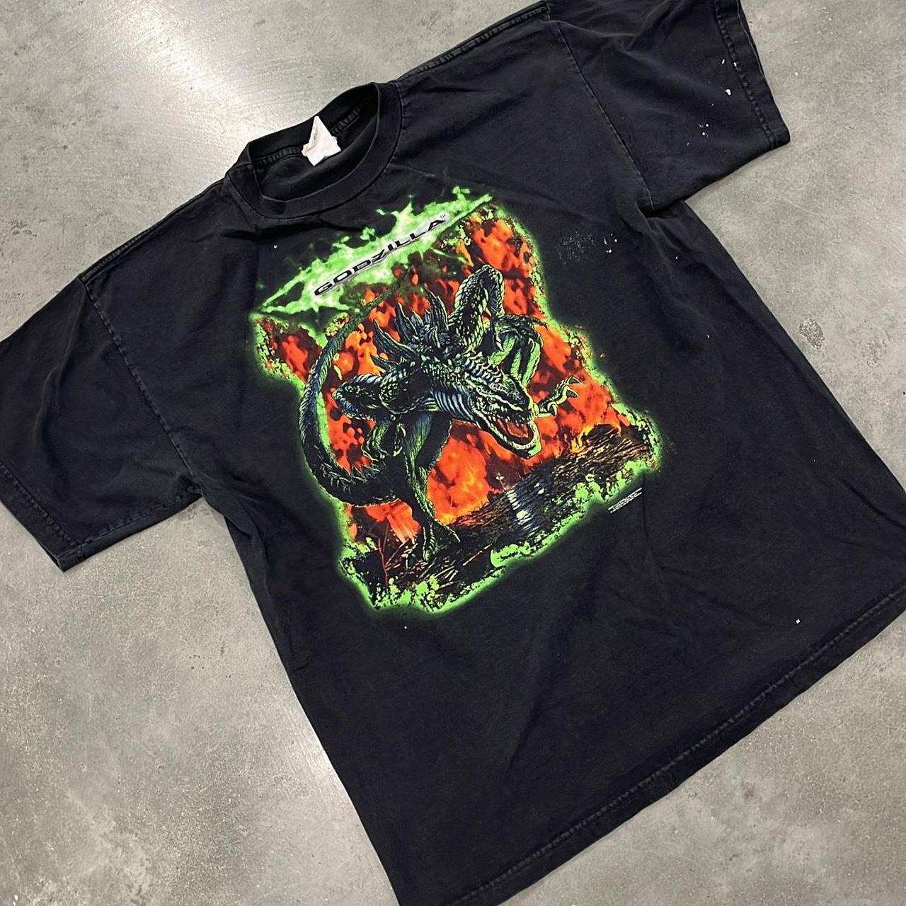 Vintage 90s Godzilla movie t shirt size XL... - Depop