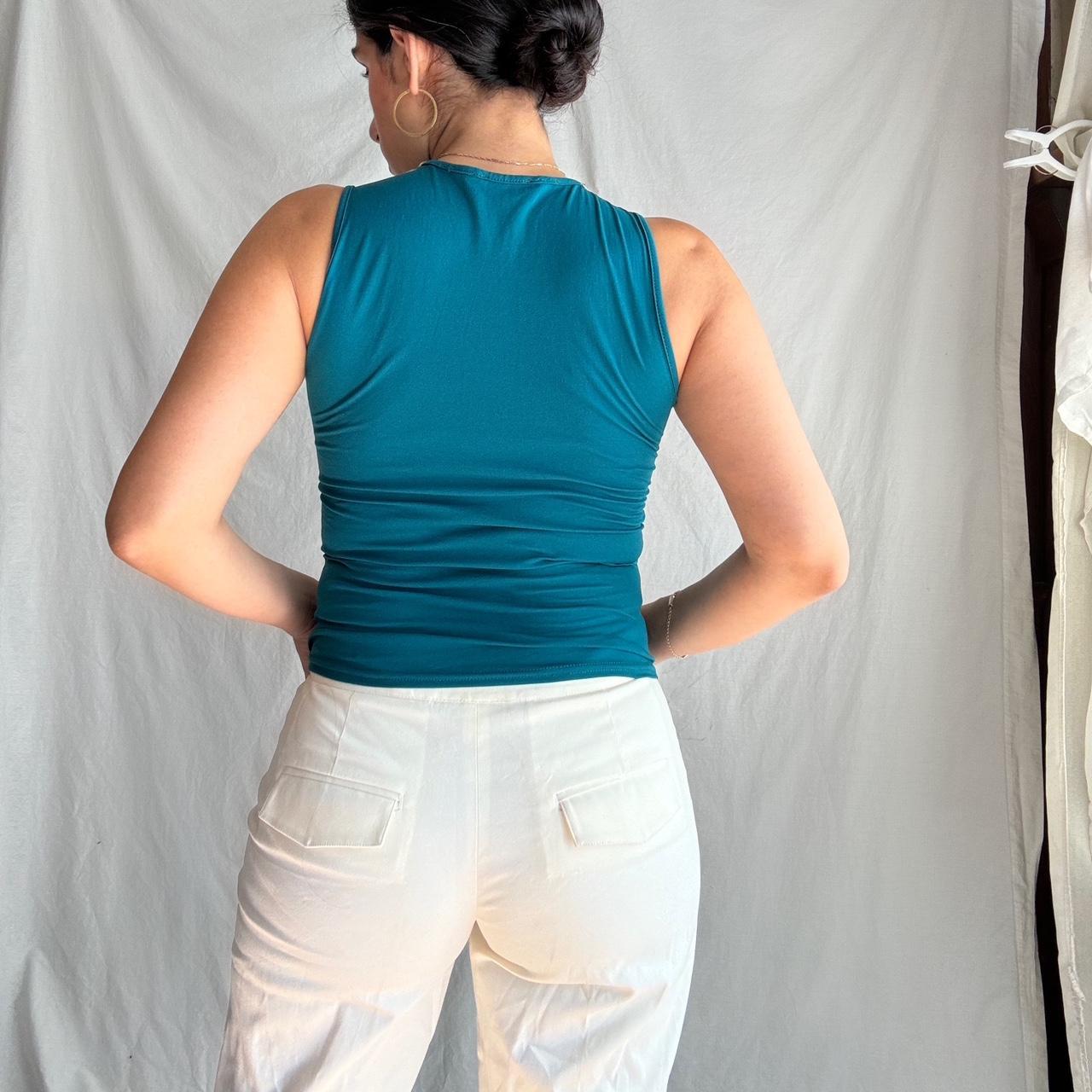 90s MORGAN DE TOI PATTERN TANK // sz t-2, fits like... | Depop