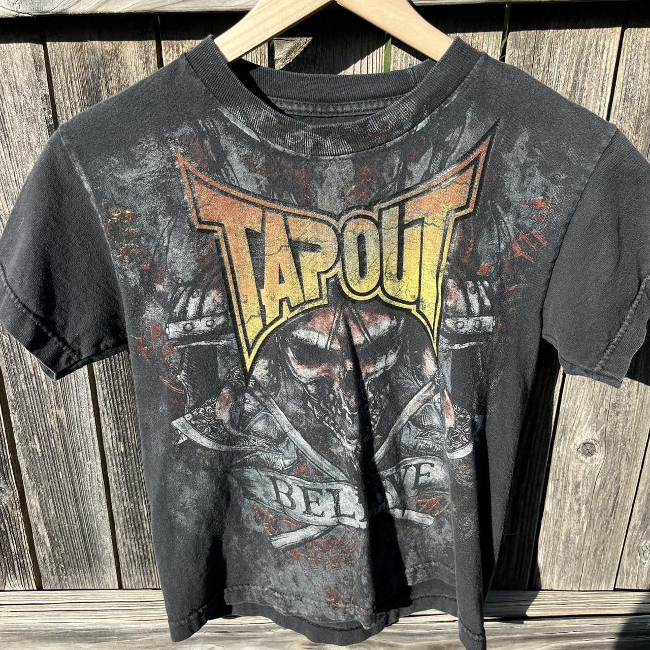 black tapout t-shirt🏴‍☠️ •depop payment preferred🤞 •dm... - Depop