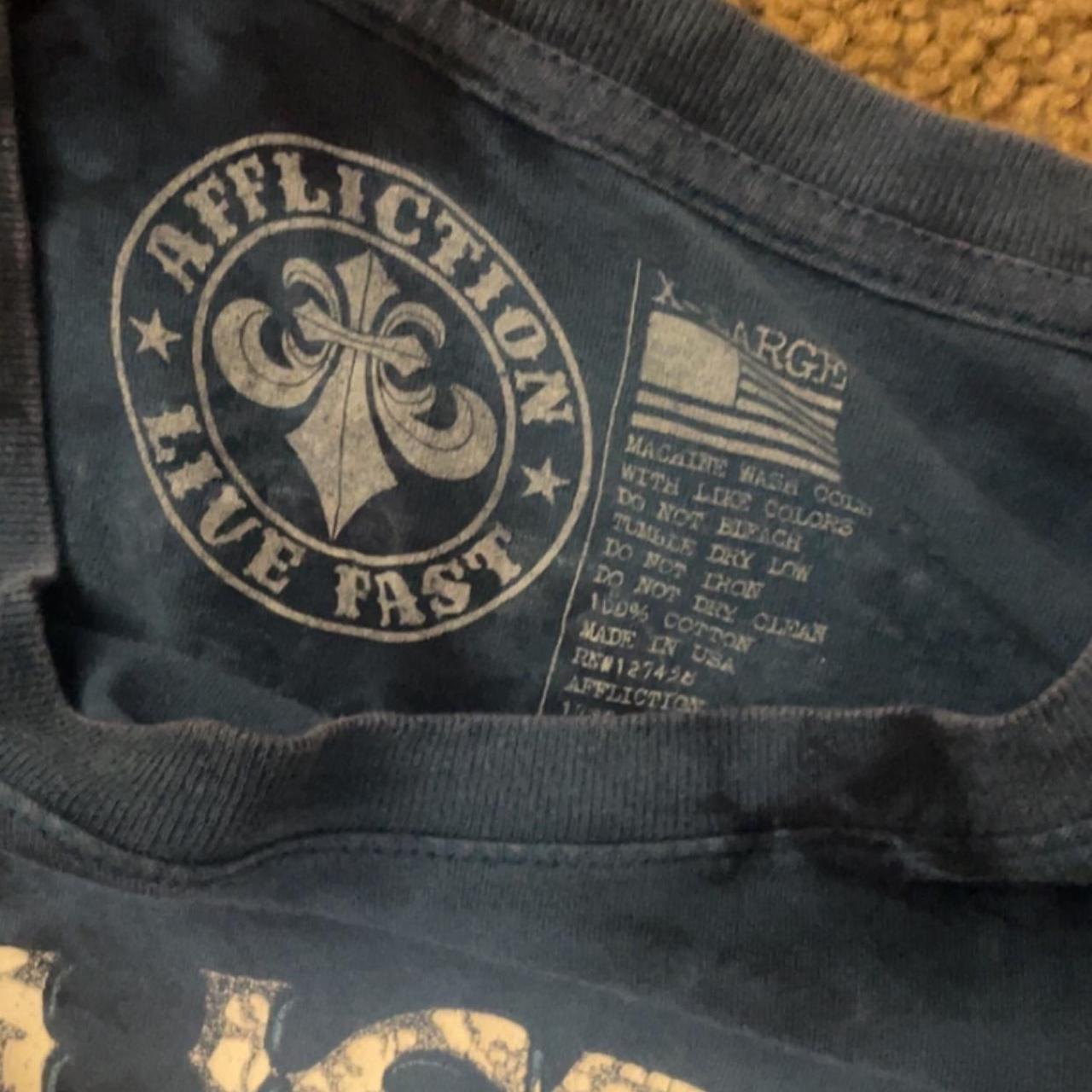 AFFLICTION SHIRT No flaws #emo #cybery2k... - Depop