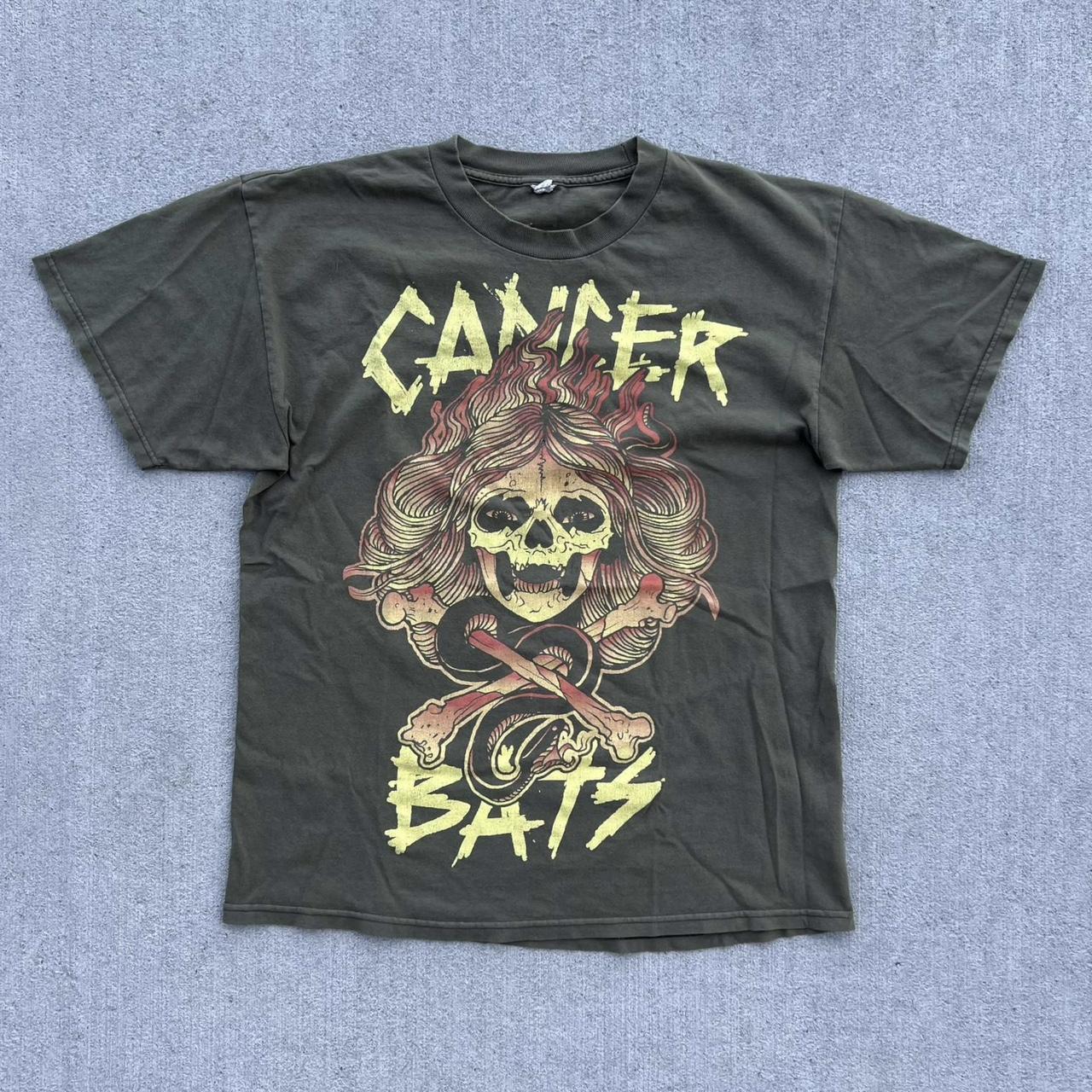 Super Cool Green Cancer Bats Band T-Shirt Measures... - Depop