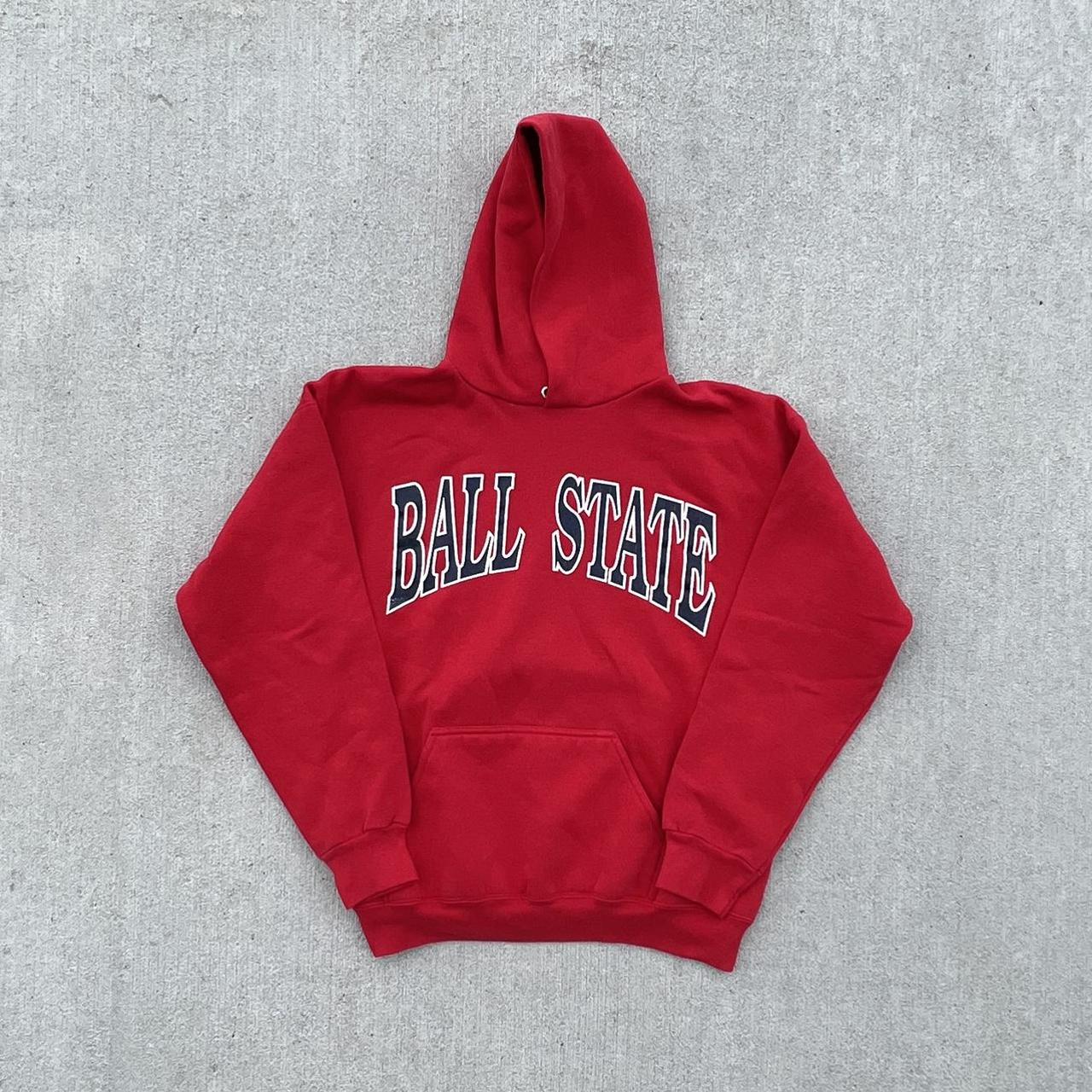 Vintage Ball State 90s College Hoodie Measures... - Depop