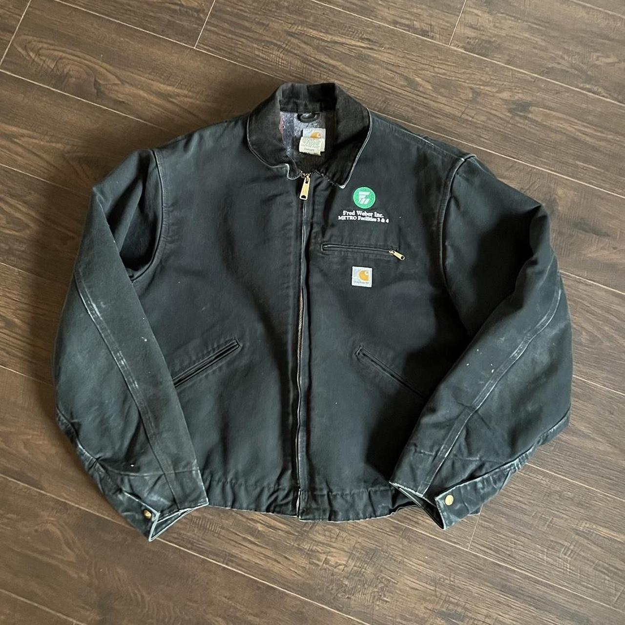 Black carhartt Detroit jacket perfect for your... - Depop