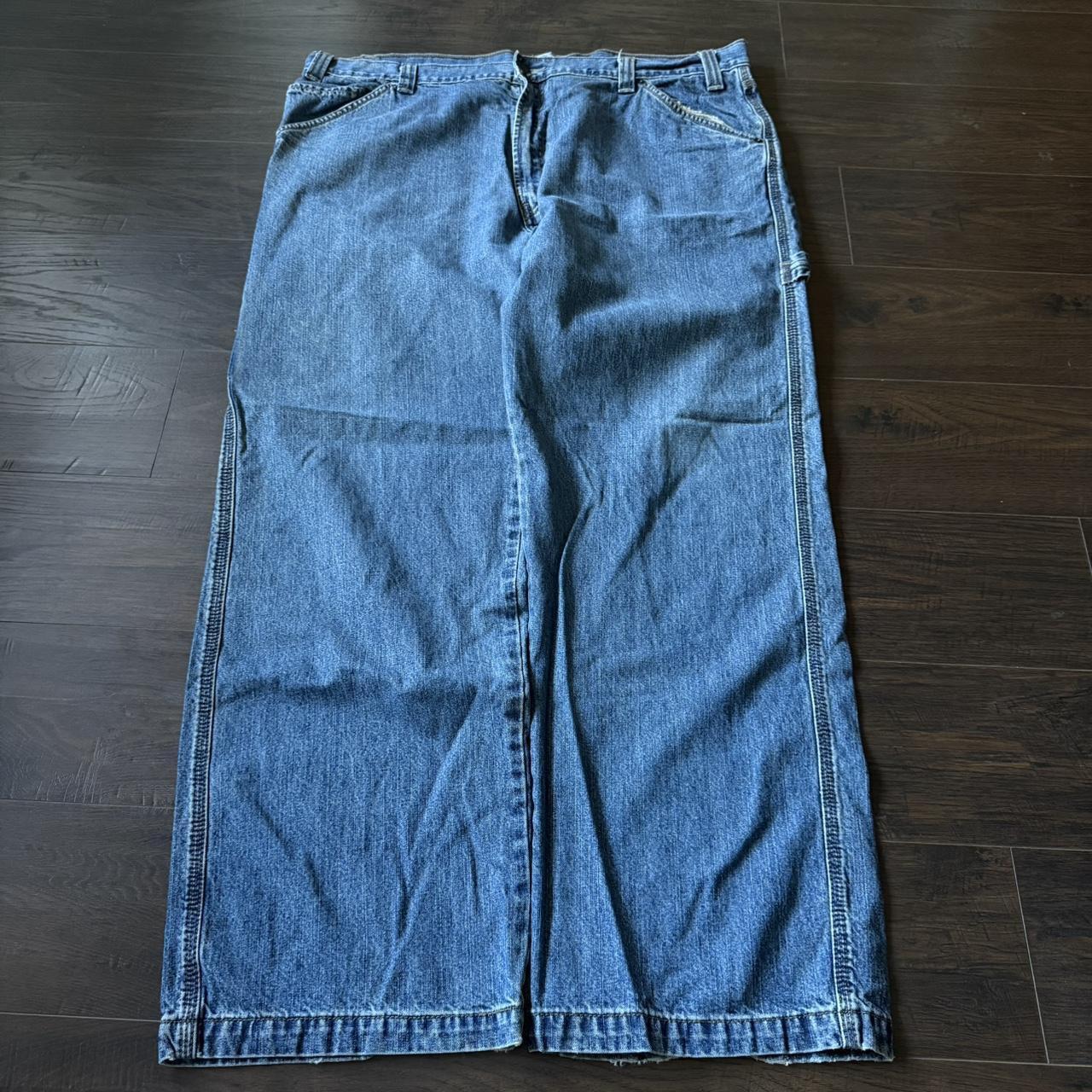 Baggy wide leg jeans 42” waist 32” inseam 10.5”... | Depop