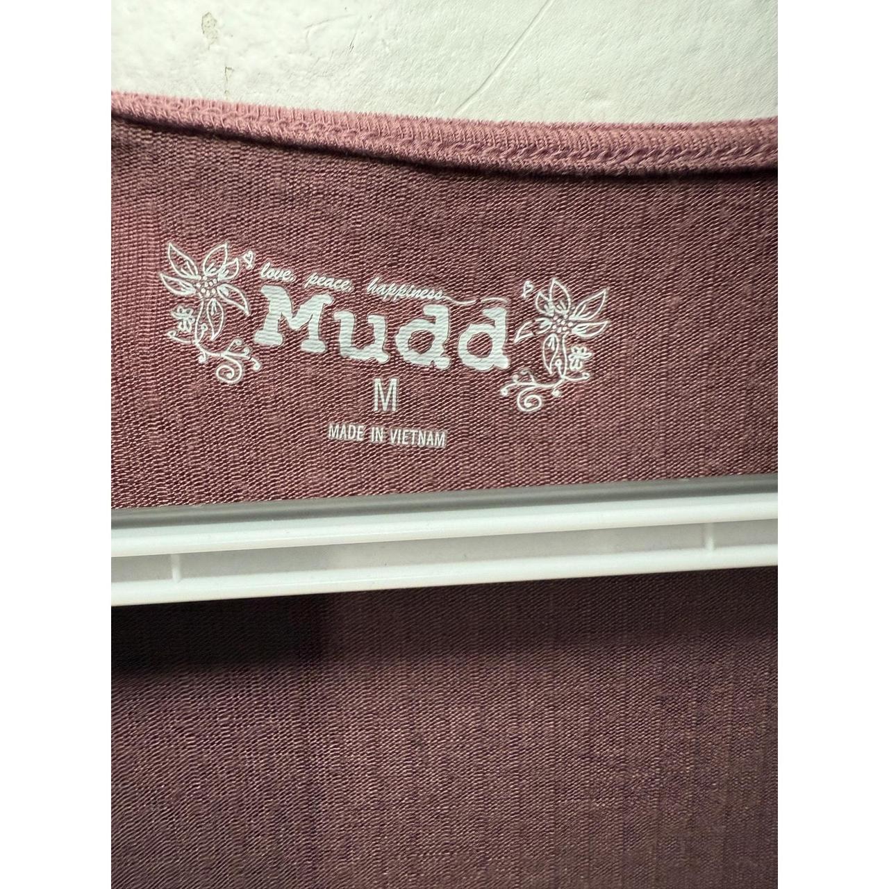 Mudd pink babydoll long sleeve shirt womens medium... | Depop