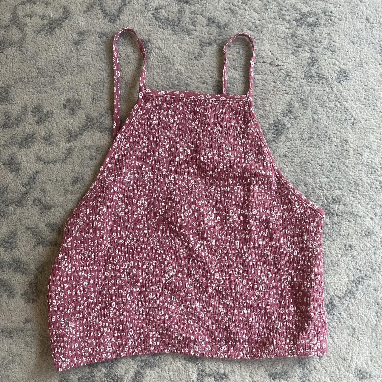 super cute red floral pacsun tank! - perfect for... - Depop