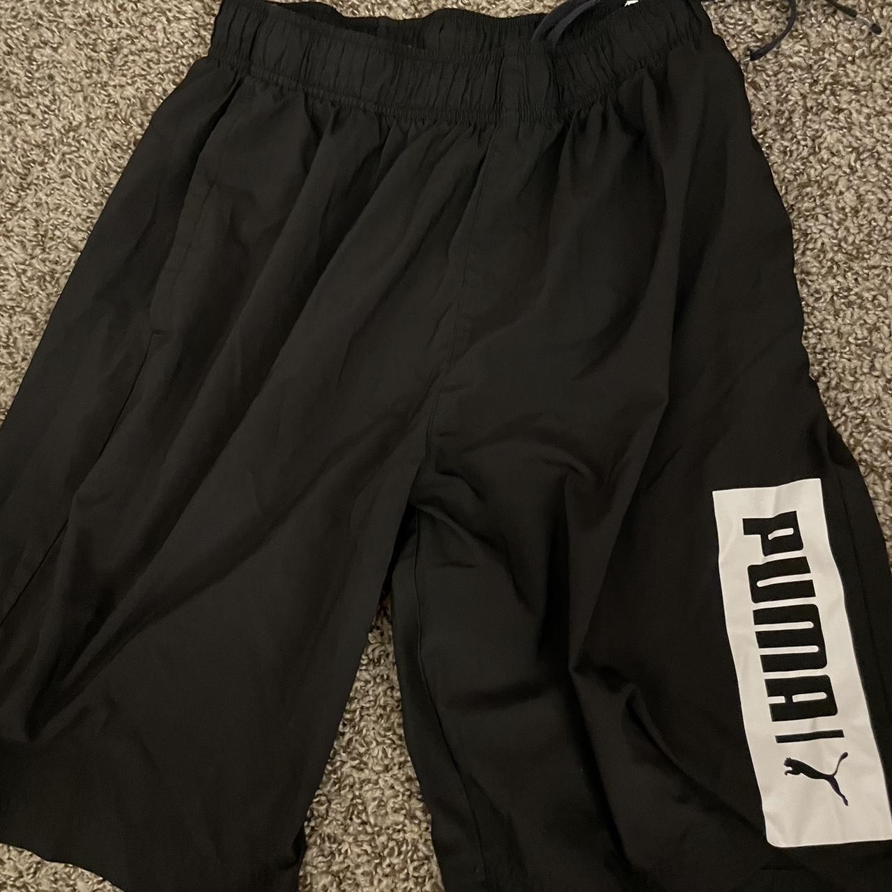 puma basketball shorts worn once great condition... - Depop