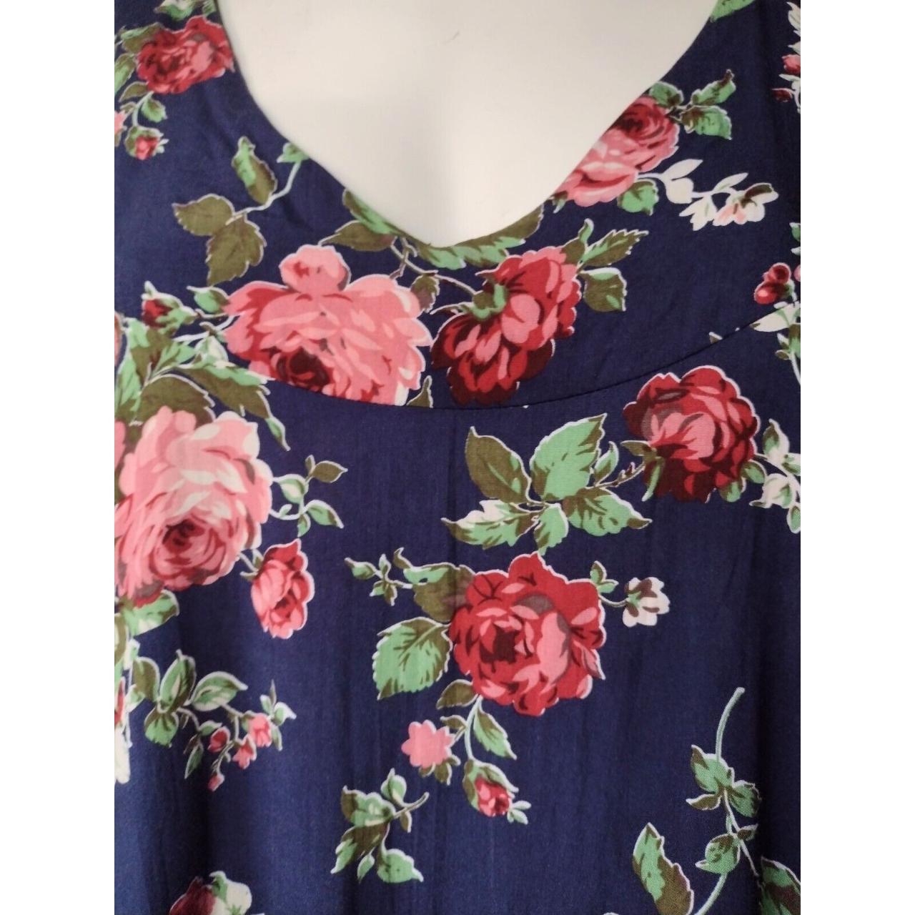 Anthropologie Entro Floral Top Womens Sz L Strappy... - Depop