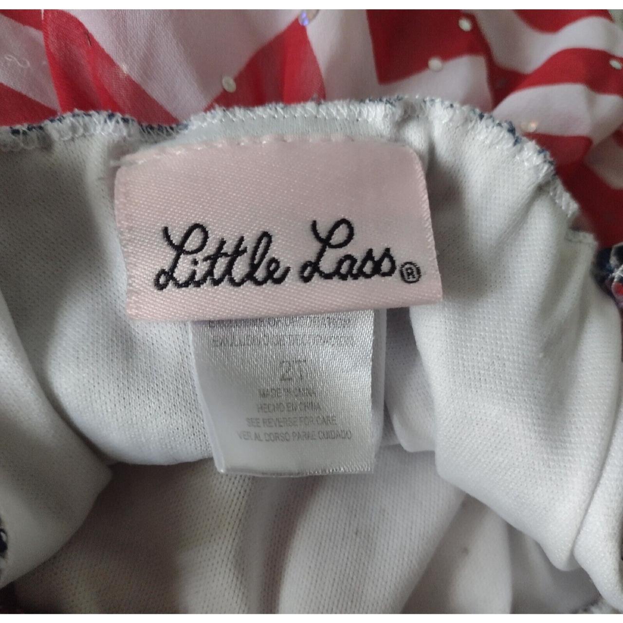 Little Lass Red and Navy Dress | Depop