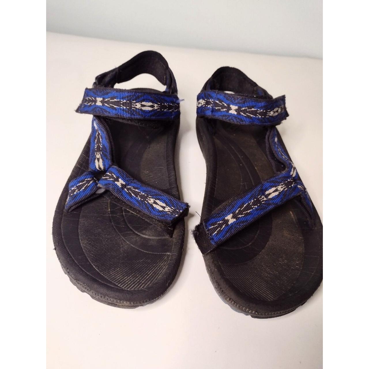 Teva Blue and Black Sandals | Depop