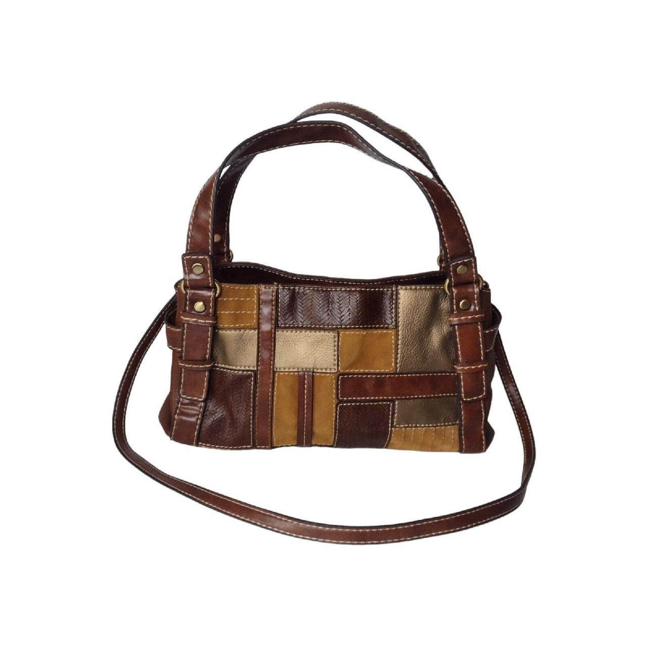 Vintage Relic Leather Suede Patchwork Shoulder Purse... - Depop