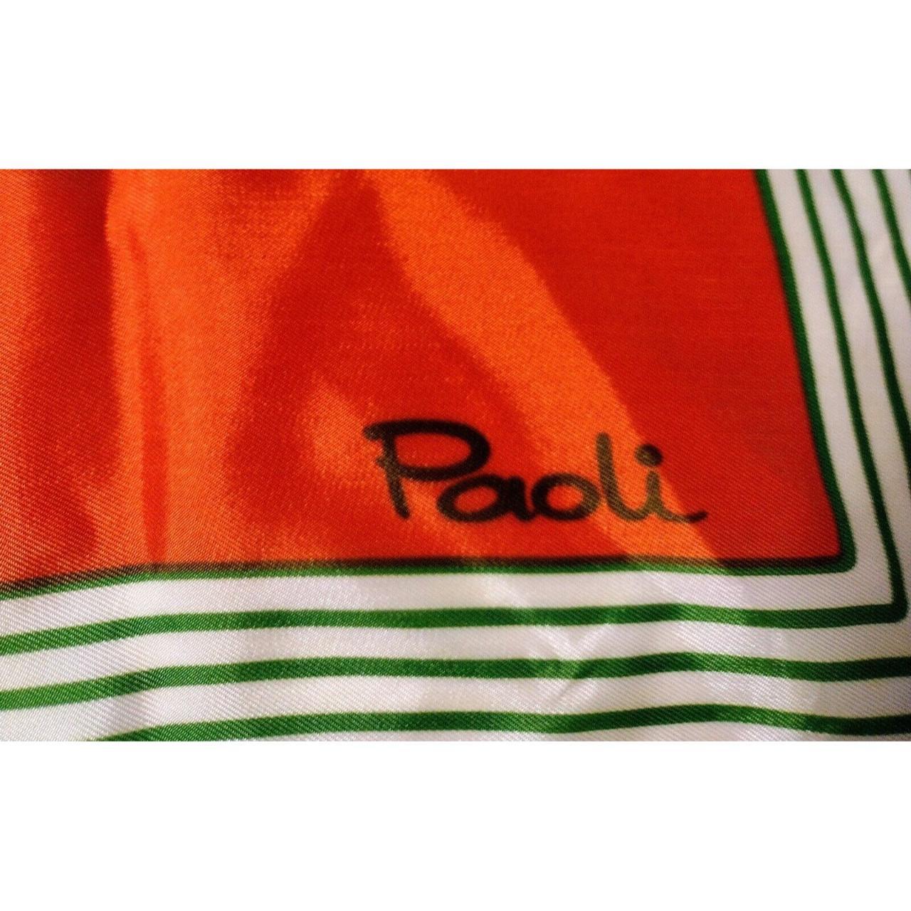 Vintage 60s Paoli Geometric Squares Scarf 23 x 23... - Depop