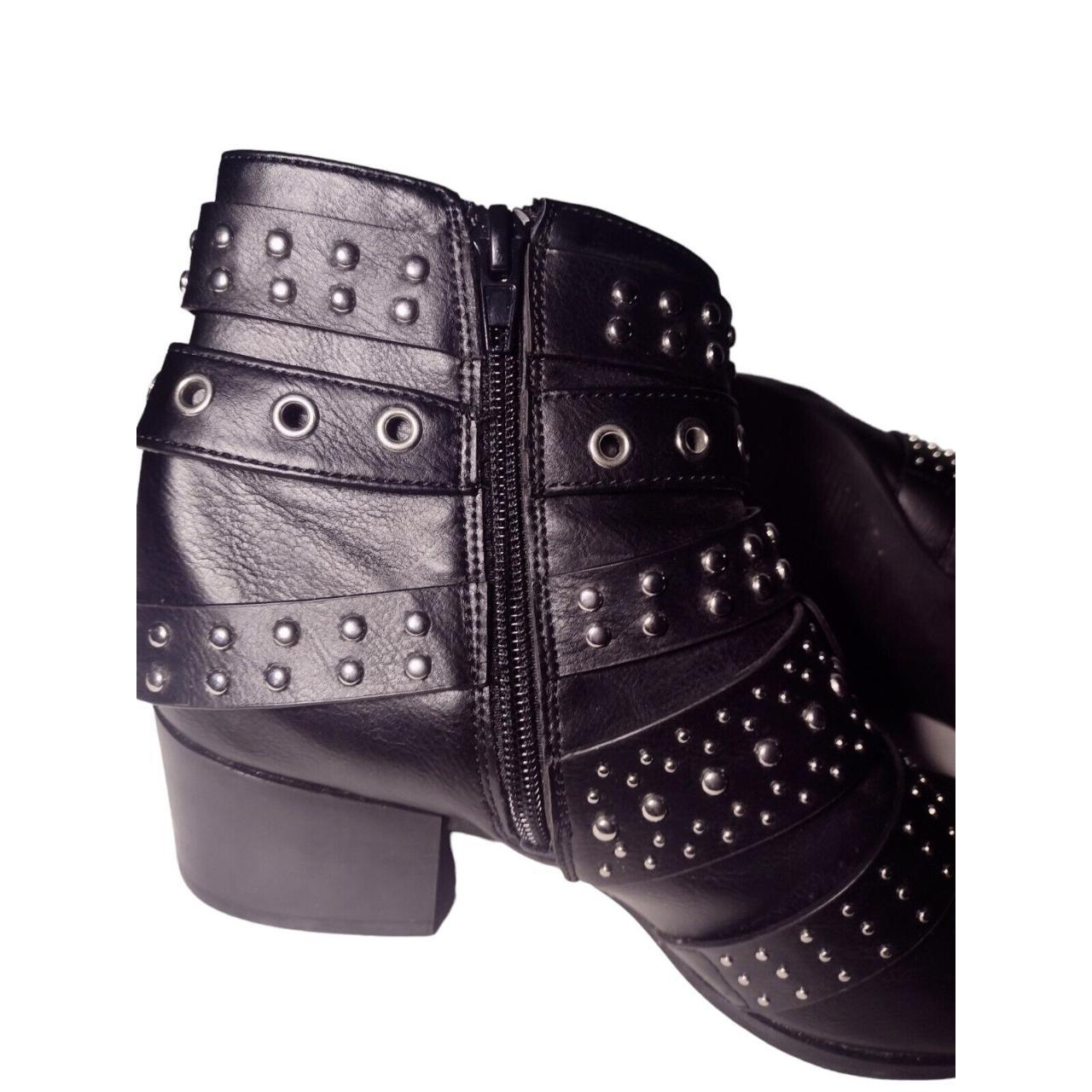 Fergalicious by Fergie Isolation Studded Ankle Boots... - Depop