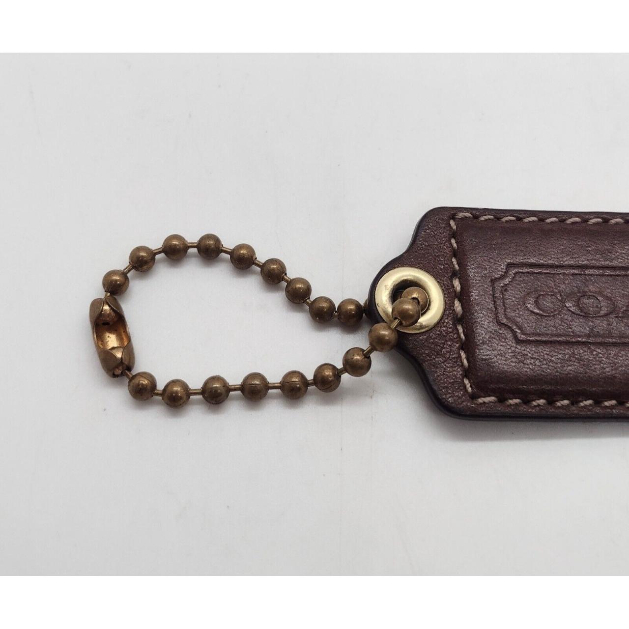 Coach Leather Purse Hang Tag Charm Key Chain... - Depop