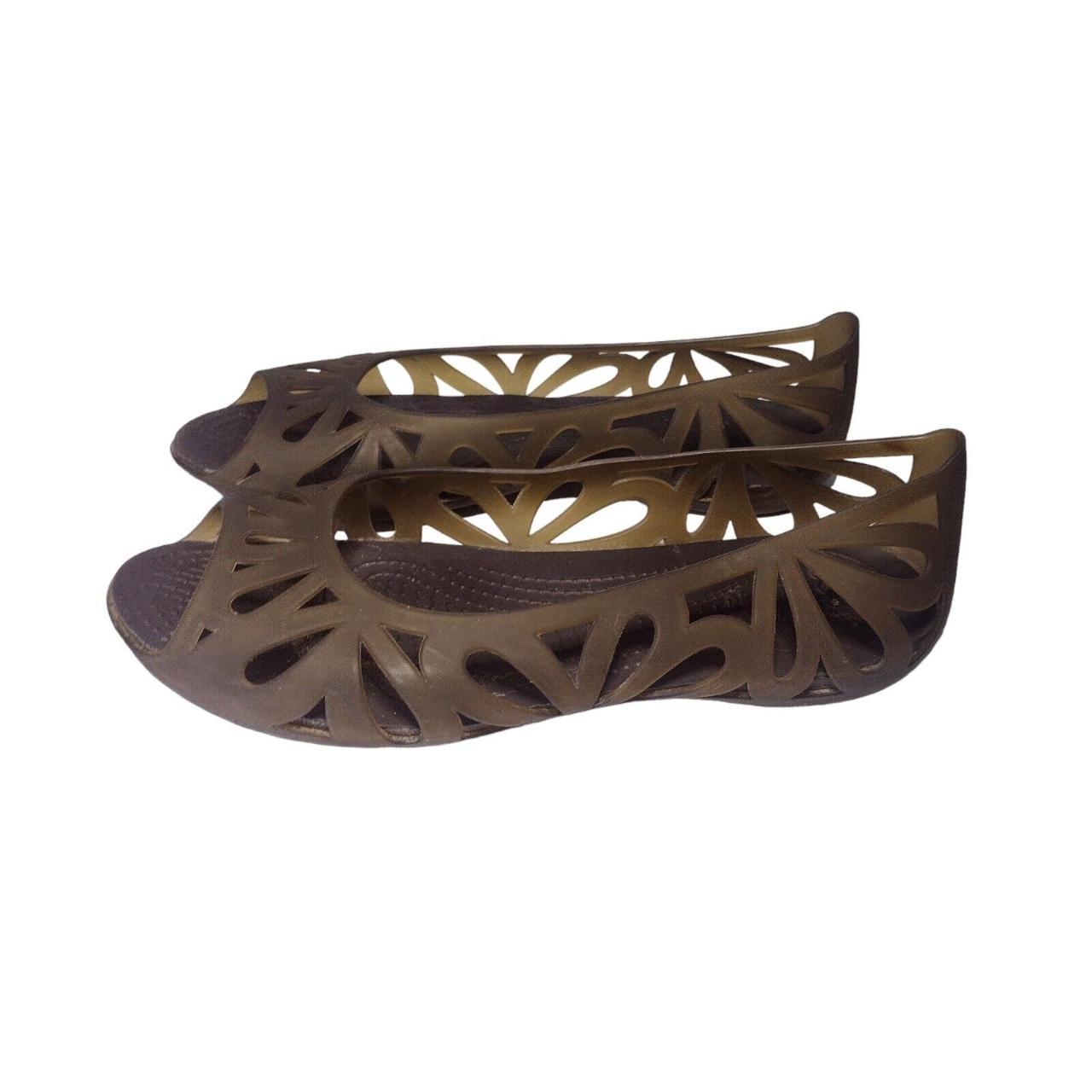 Crocs Adrina Open Toe Jelly Ballet Flats Size 9... - Depop