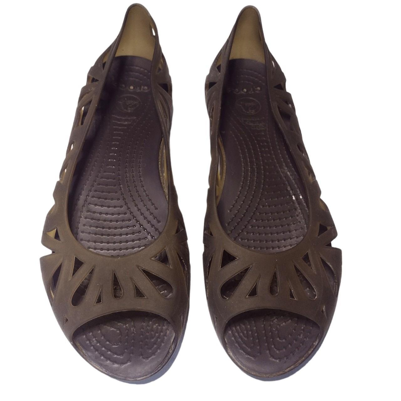 Crocs Adrina Open Toe Jelly Ballet Flats Size 9... - Depop