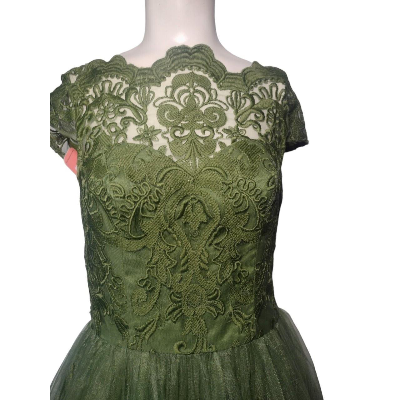 Chi Chi London Deborah Lace Overlay Crinoline Dress... - Depop