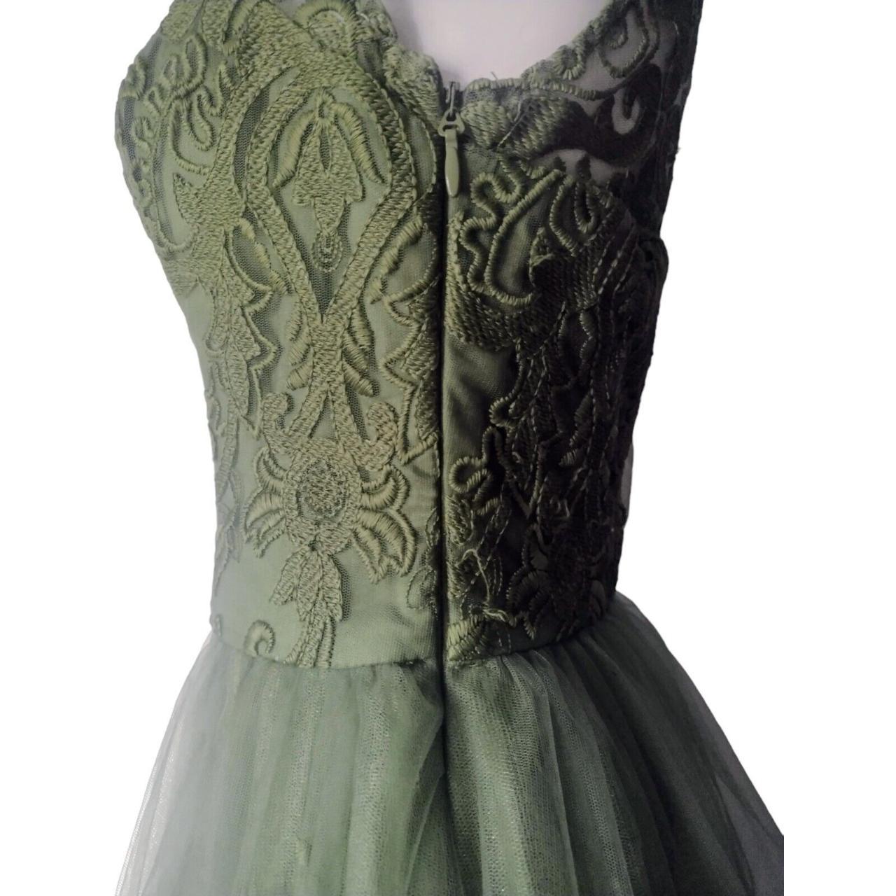 Chi Chi London Deborah Lace Overlay Crinoline Dress... - Depop