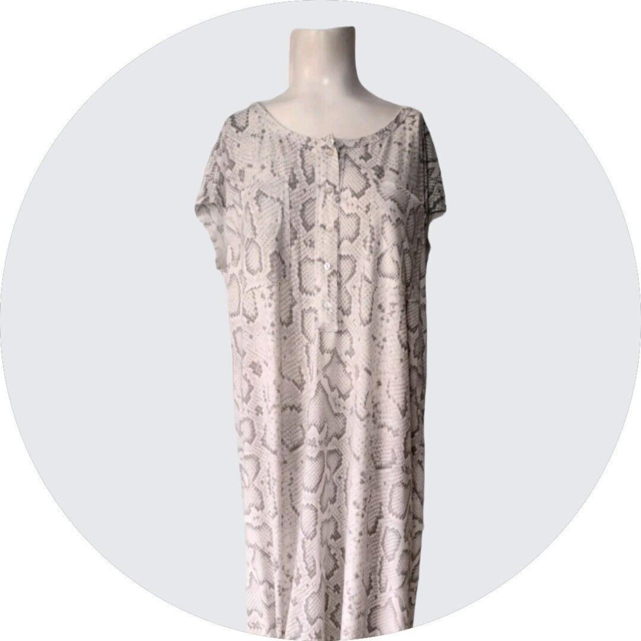 Entro Python Print Maxi Pocket Dress Size M Gray... - Depop