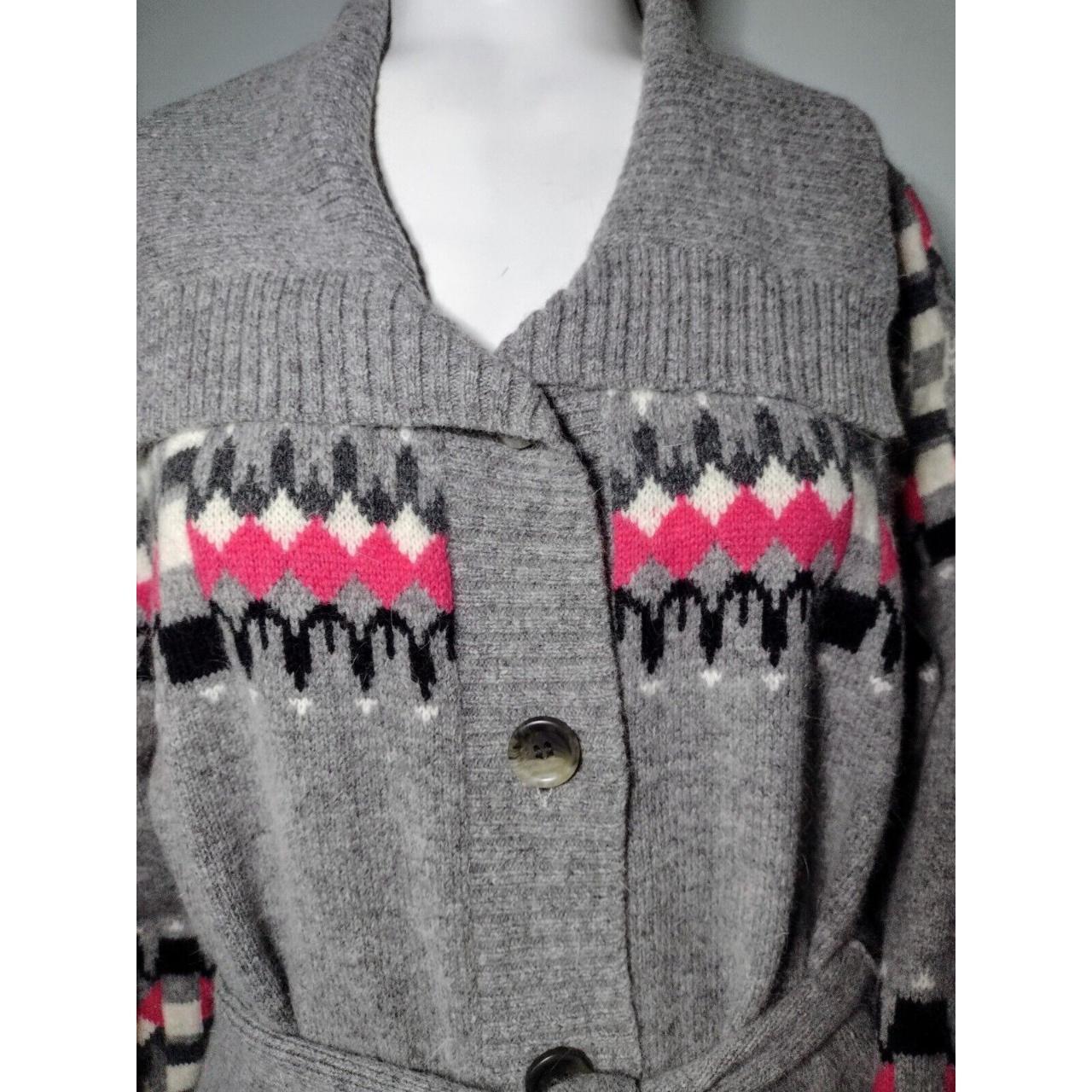 Pendleton Lambs Wool Angora Fair Isle Belted... - Depop