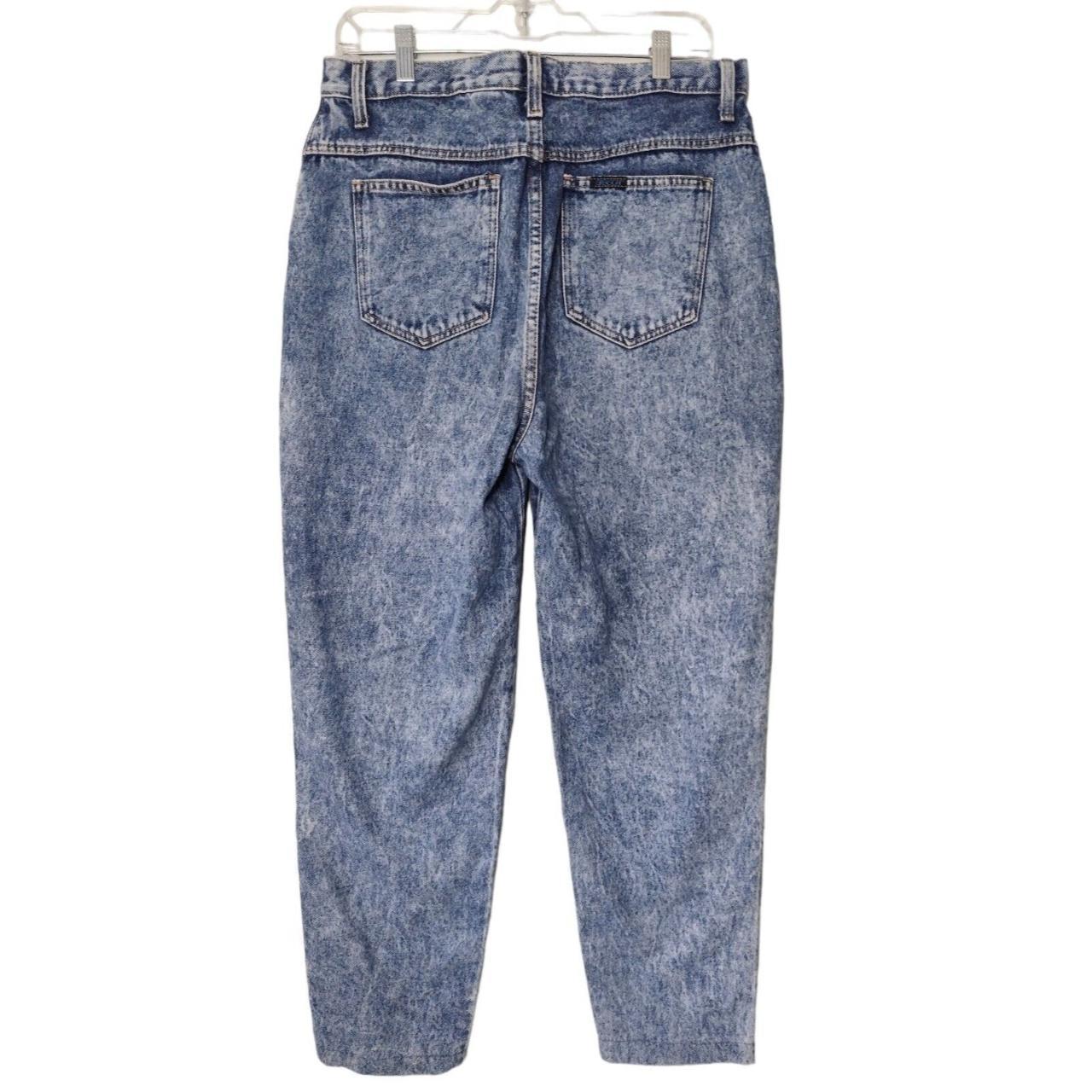 Vintage Sasson Acid Washed Tapered Mom Jeans Size 16... - Depop