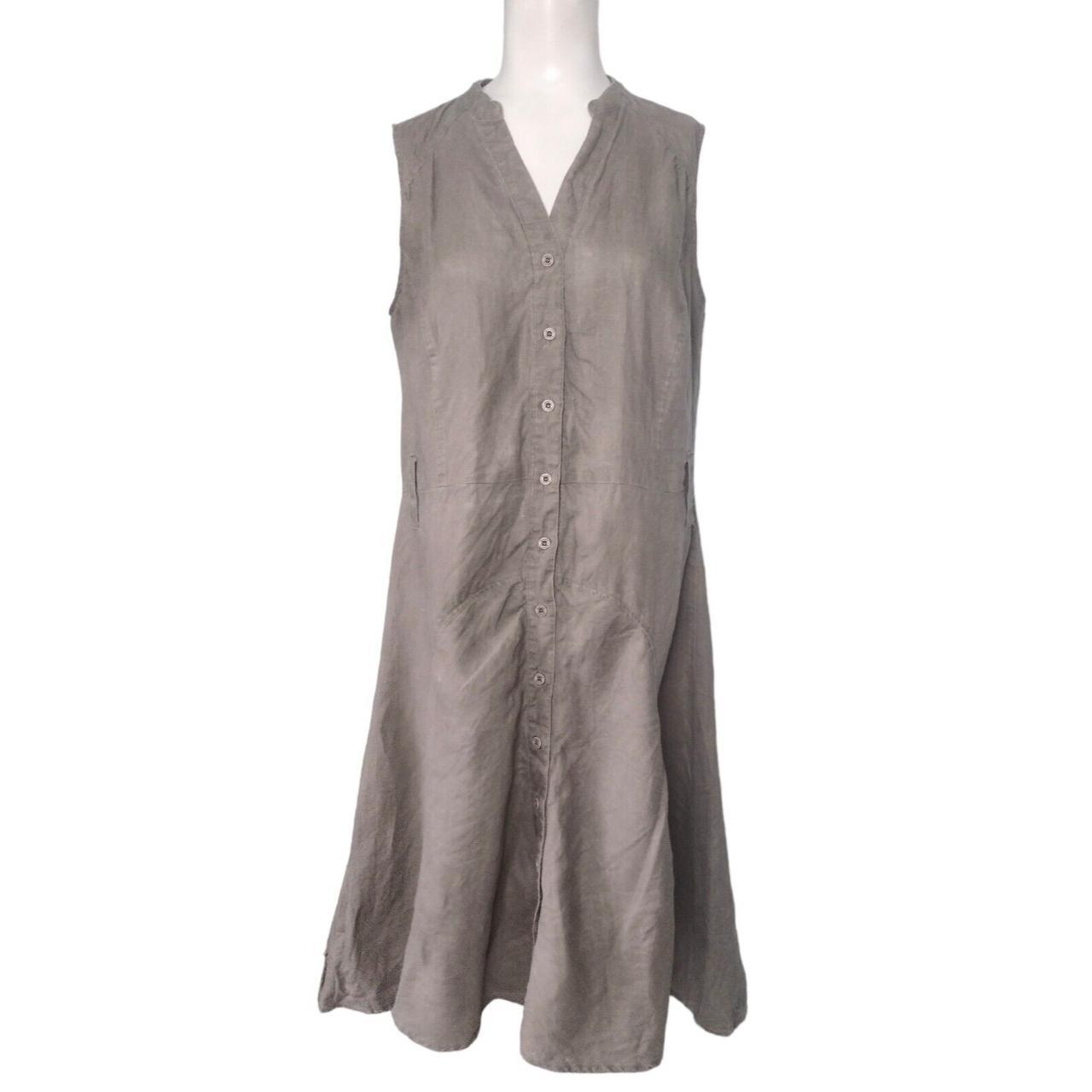 Malvin I Love Linen Sleeveless Flare Dress Sz M/8... - Depop
