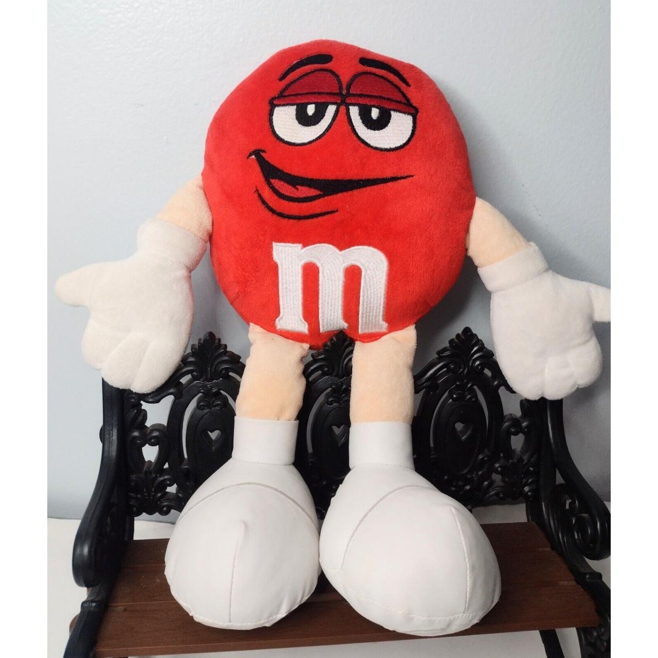 M & M's World Red Stuffed Plush Candy 15 in Figural... - Depop