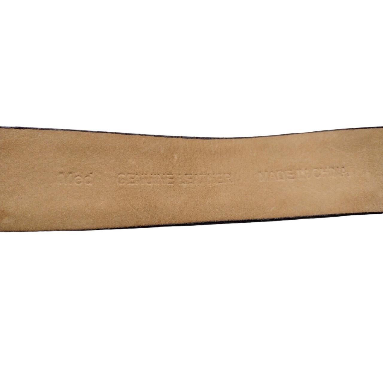 Vintage Genuine Leather Suede Interlock Belt Brown... - Depop