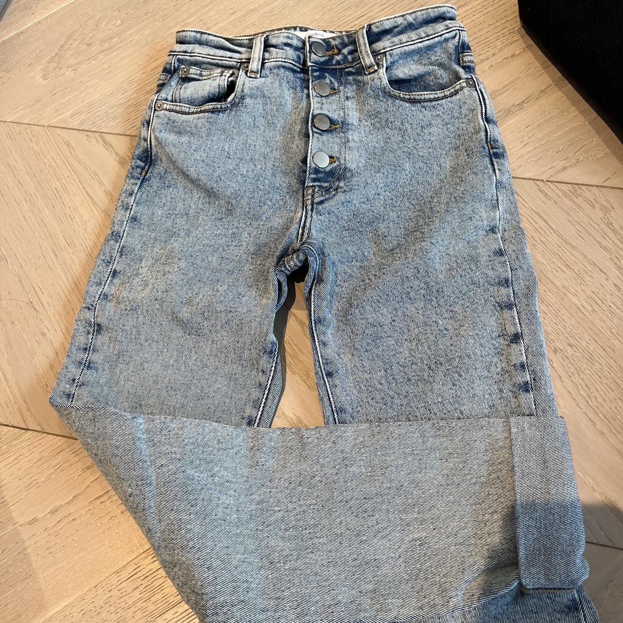 BA&SH jeans. Straight leg, light wash blue. High... - Depop