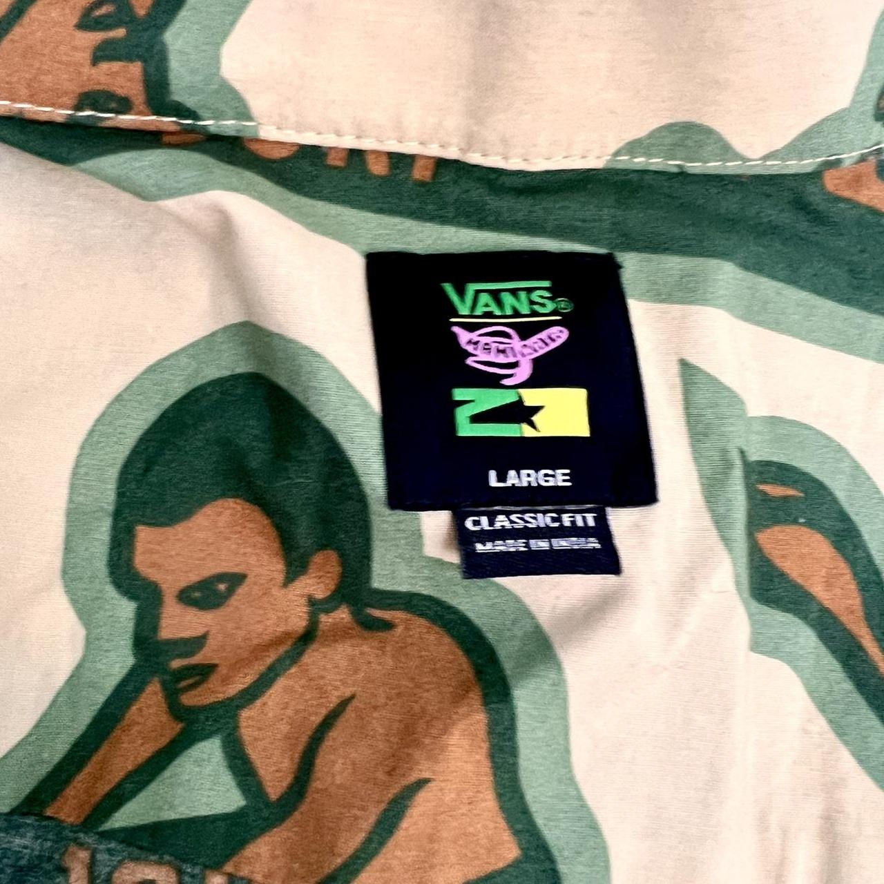 Vans collab button up ╭── ⋅ ⋅ ── ── ⋅ ⋅ ──╮ ☆size:... | Depop