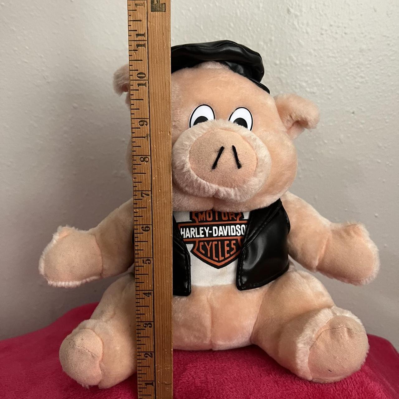 Vintage 1998 HARLEY DAVIDSON Pig Hog Plush Stuffed... - Depop