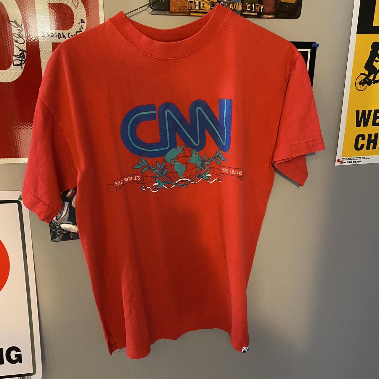 Vintage CNN Tee Made in USA Gear Tag Condition-... - Depop