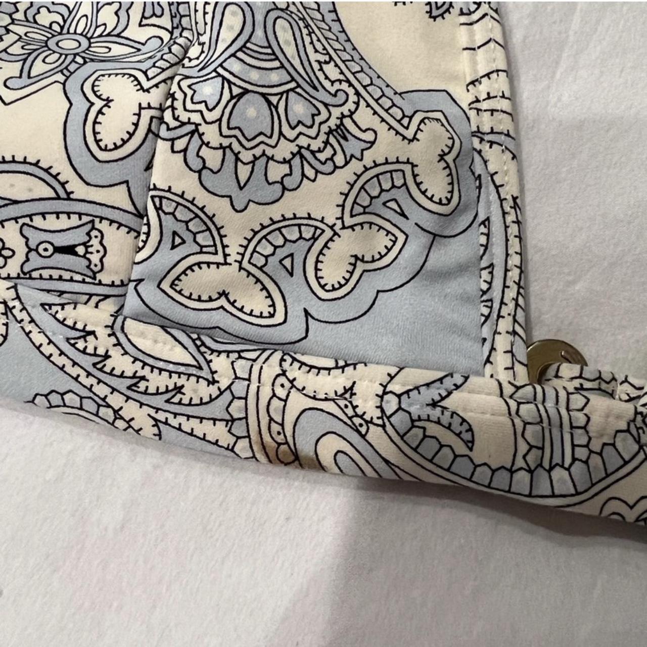 Montce Swim Hunter triangle top in blue paisley.... - Depop