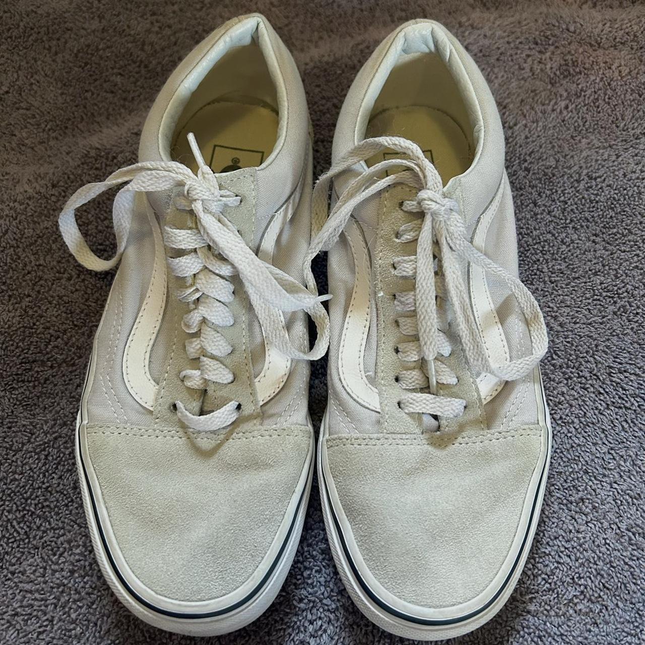 Light grey Old Skool Vans Women’s 8 men’s 6 - Depop