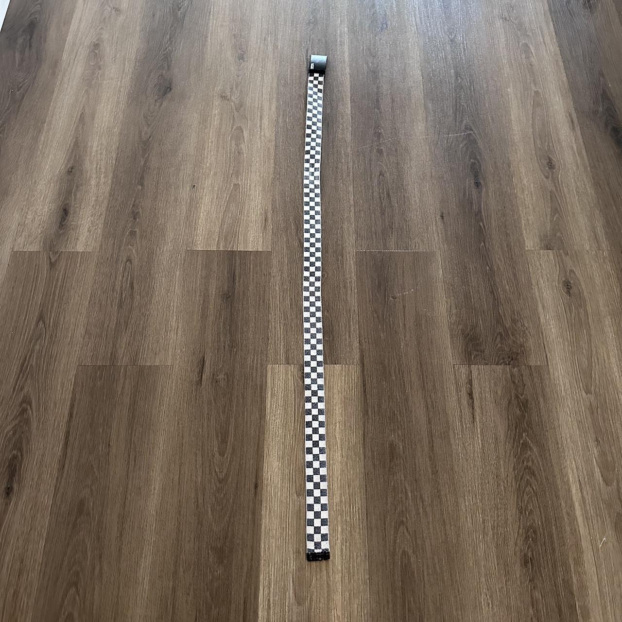 Vans checkered belt Y2k grunge white and black... - Depop