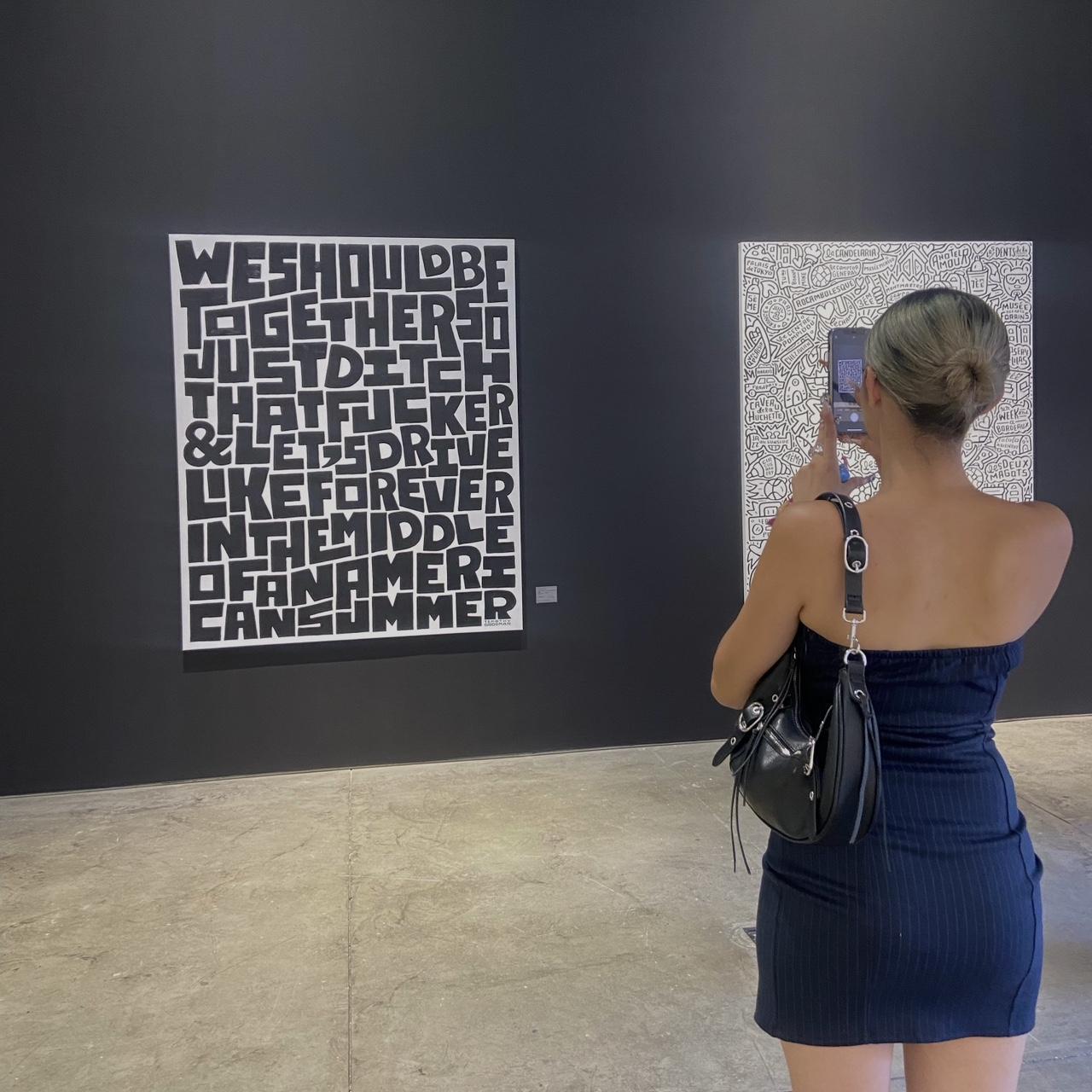 Target pinstripe tube bodycn dress with slit Navy... - Depop