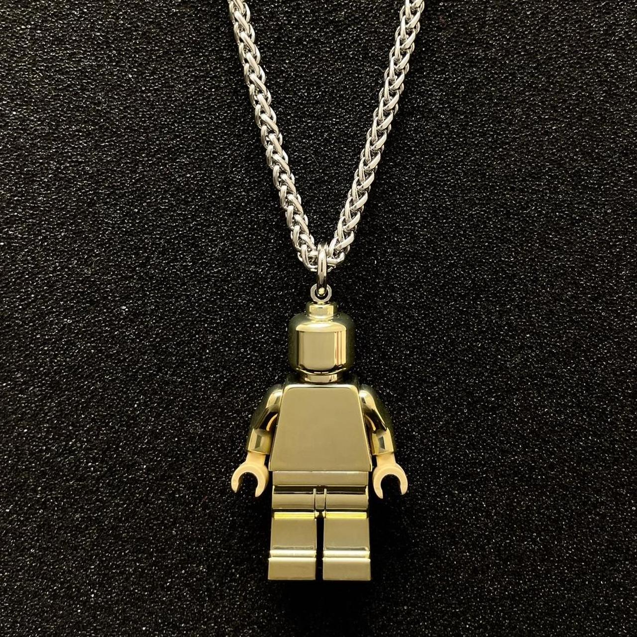 MINIFIG CHAIN MADE BY ME Authentic Lego pendant 20”... | Depop