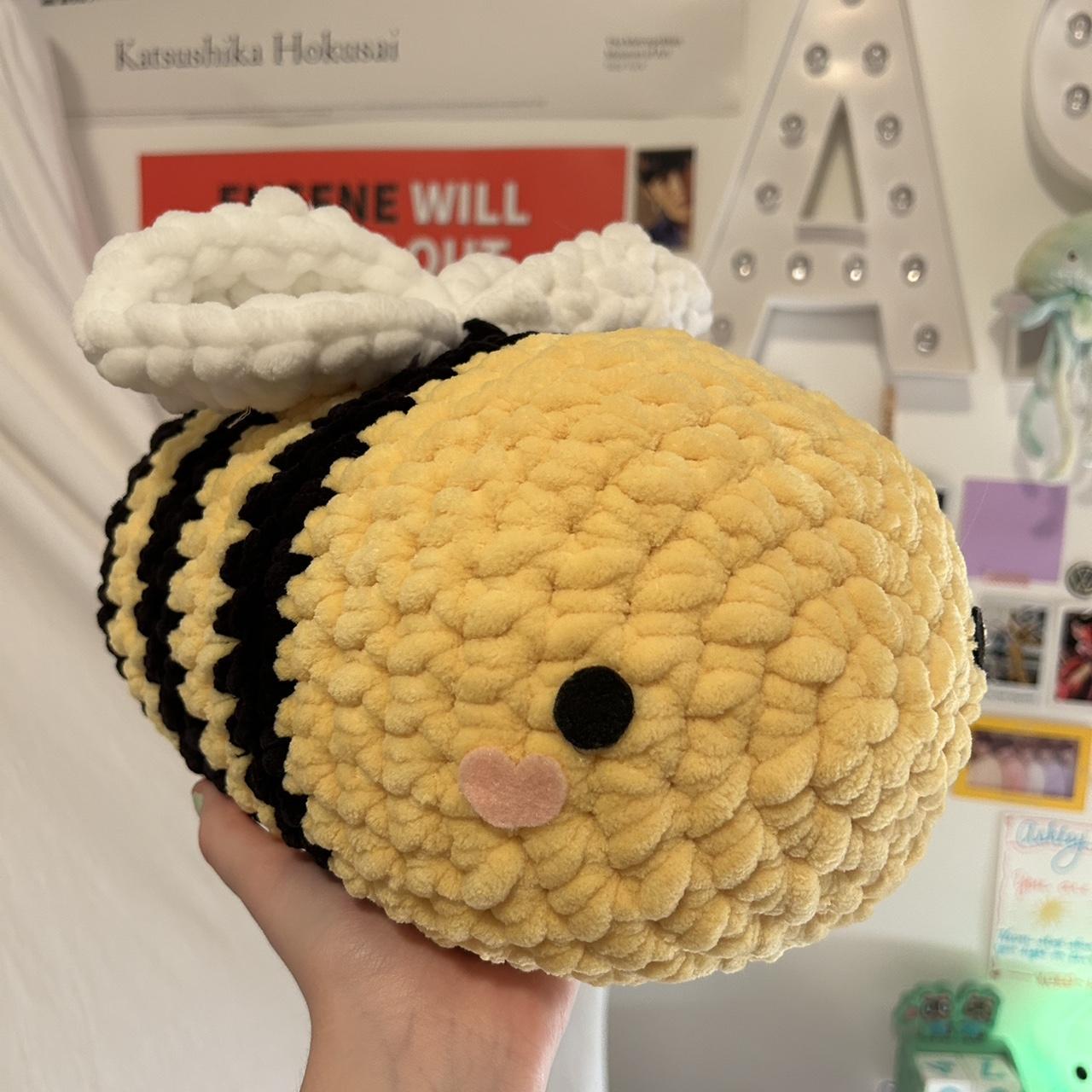 handmade crochet chunky bee plushy!! ☆ made with... - Depop