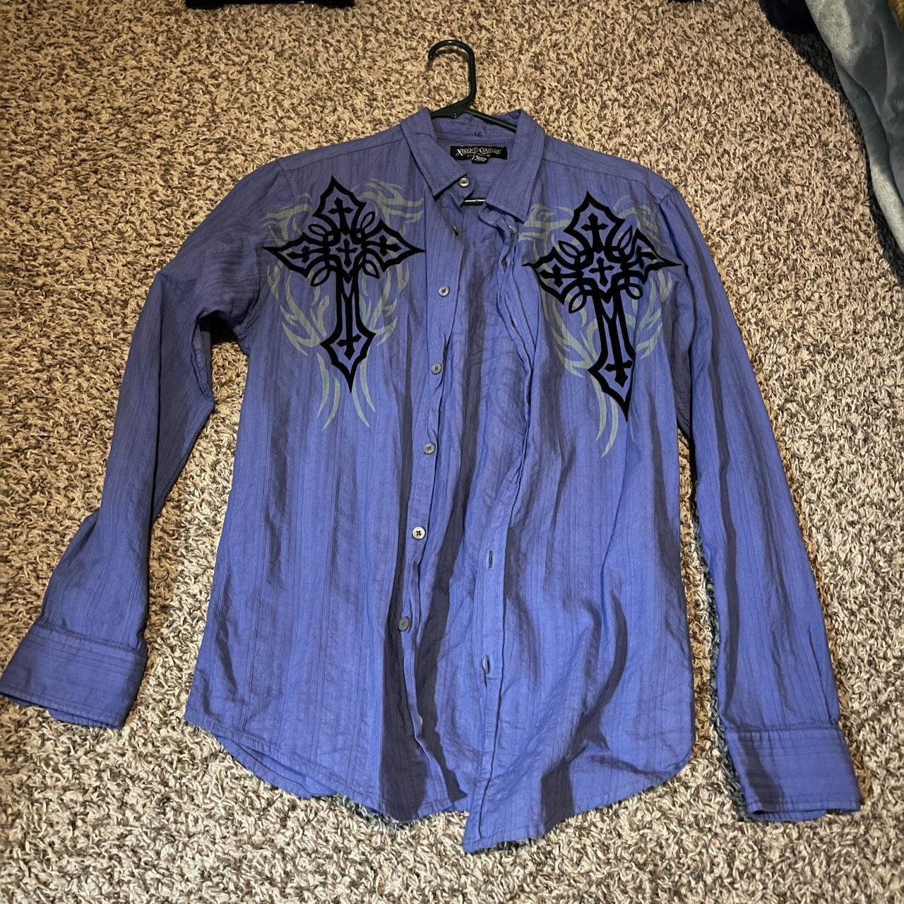 Xtreme Couture Affliction button up Size M - Depop