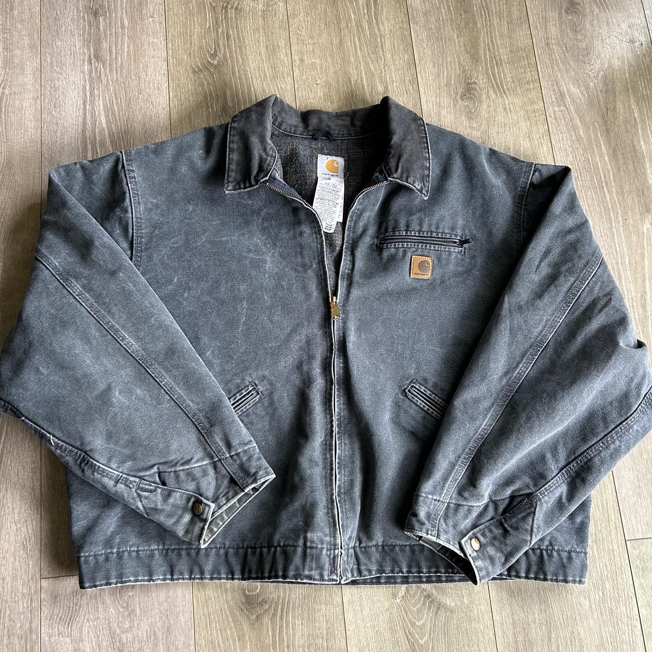 vintage carhartt detroit jacket. insane fading. fits... - Depop