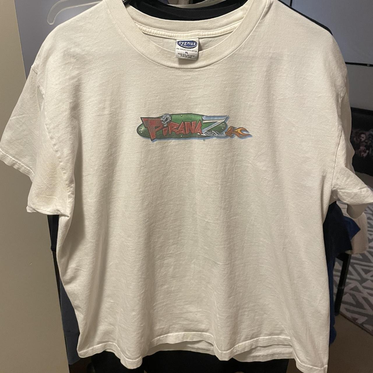 Piranha Z Race Skate Vibe Tee, Box Logo style with... - Depop