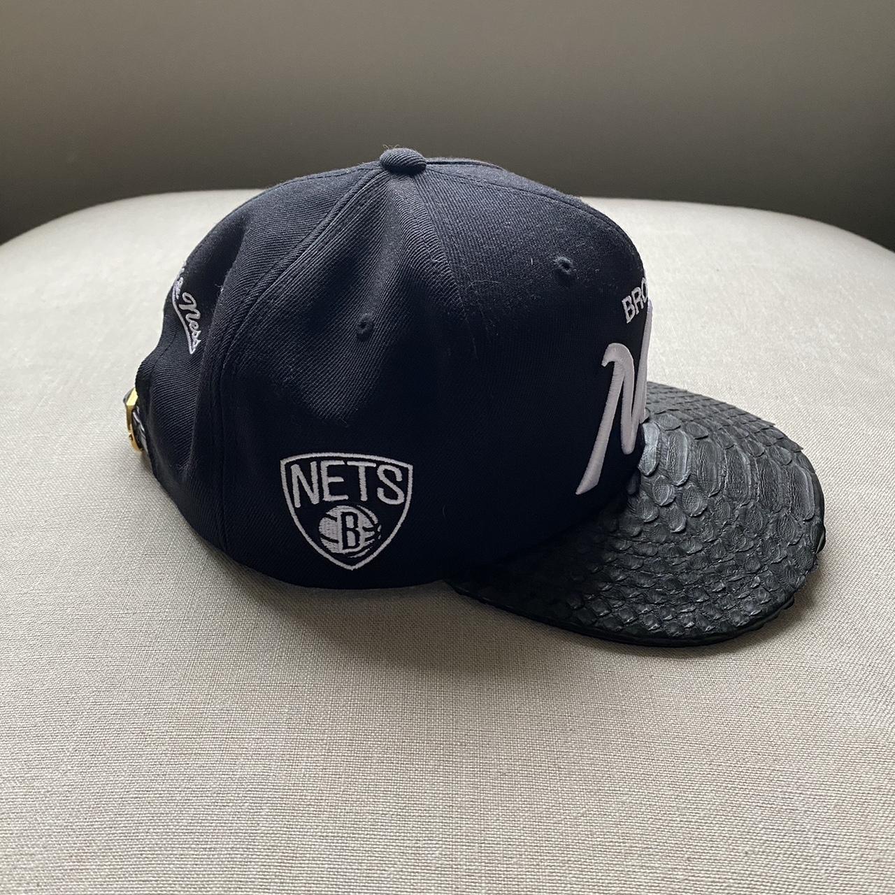 Brooklyn Nets, Mitchell & Ness leather cap Brand... - Depop