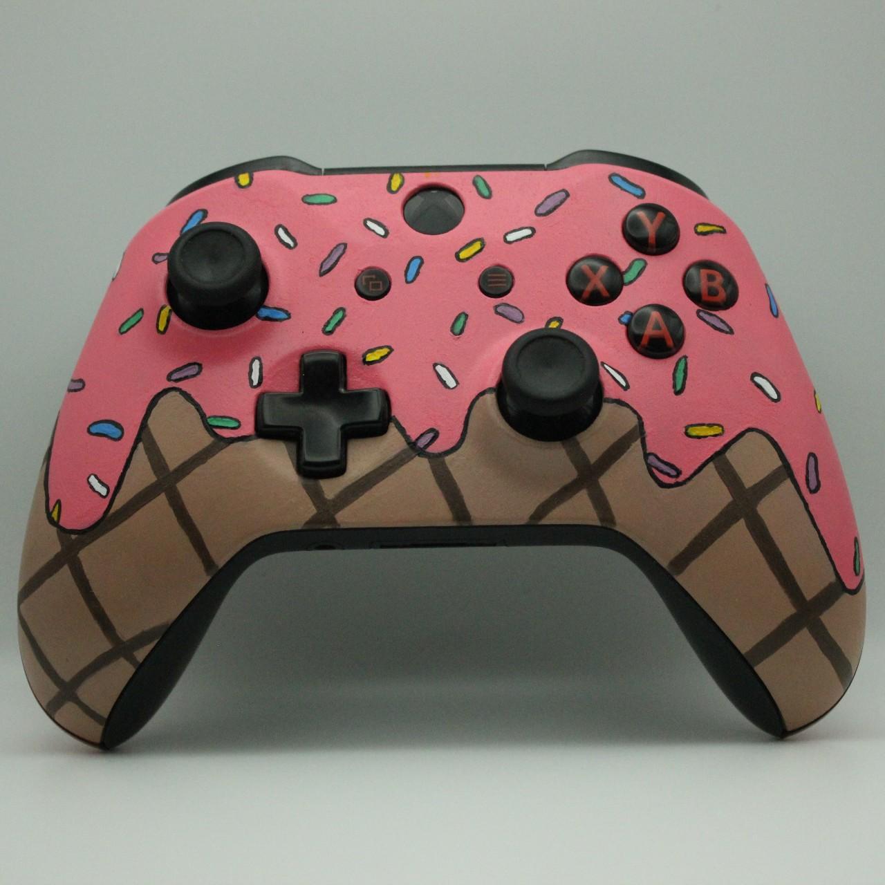 Acrylic hand-printed ice cream xbox controller. This... - Depop