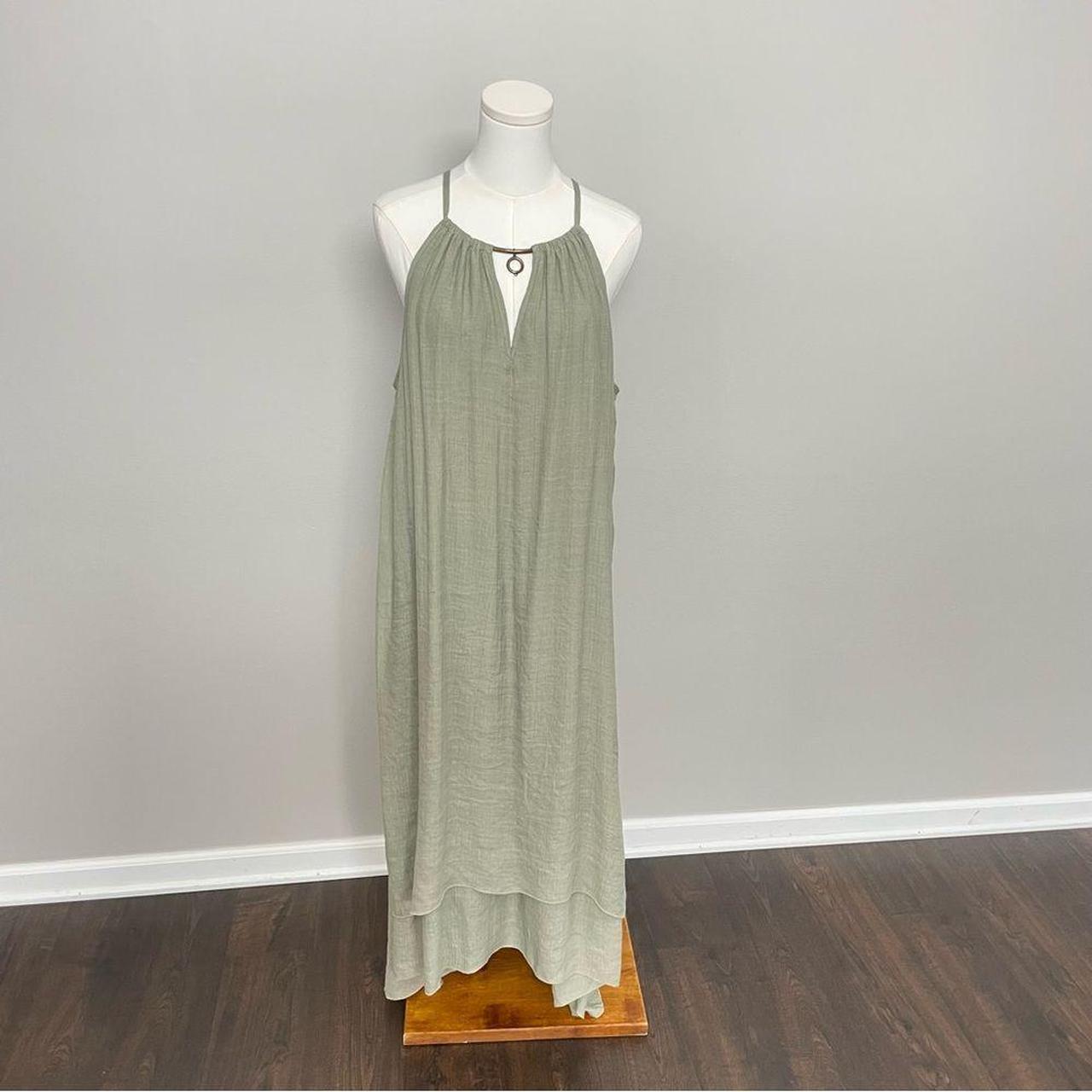 Mlle Gabrielle Dress Midi Maxi Halter Necklace... | Depop