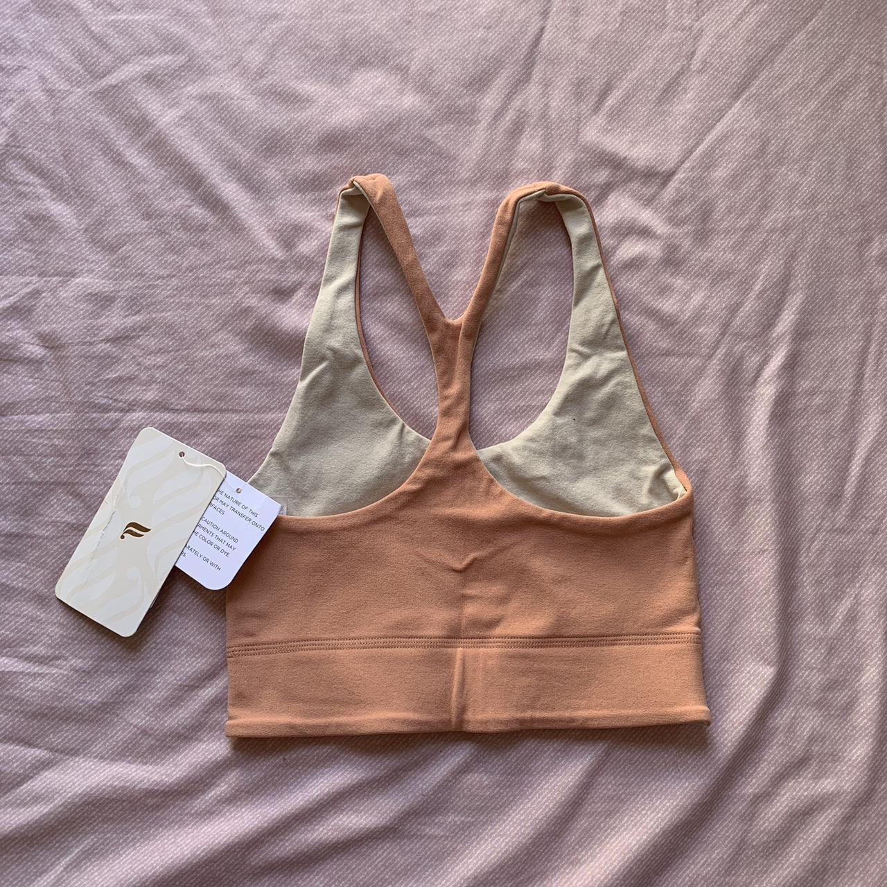 Fabletics Women's Tan and Orange Vest | Depop