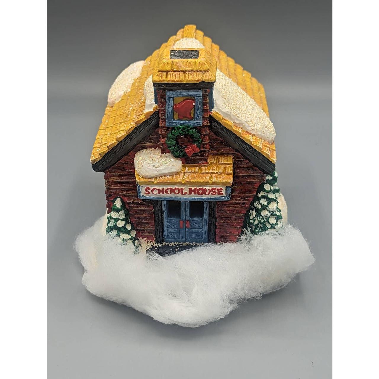 Vintage Wee Crafts Christmas Village Schoolhouse... - Depop