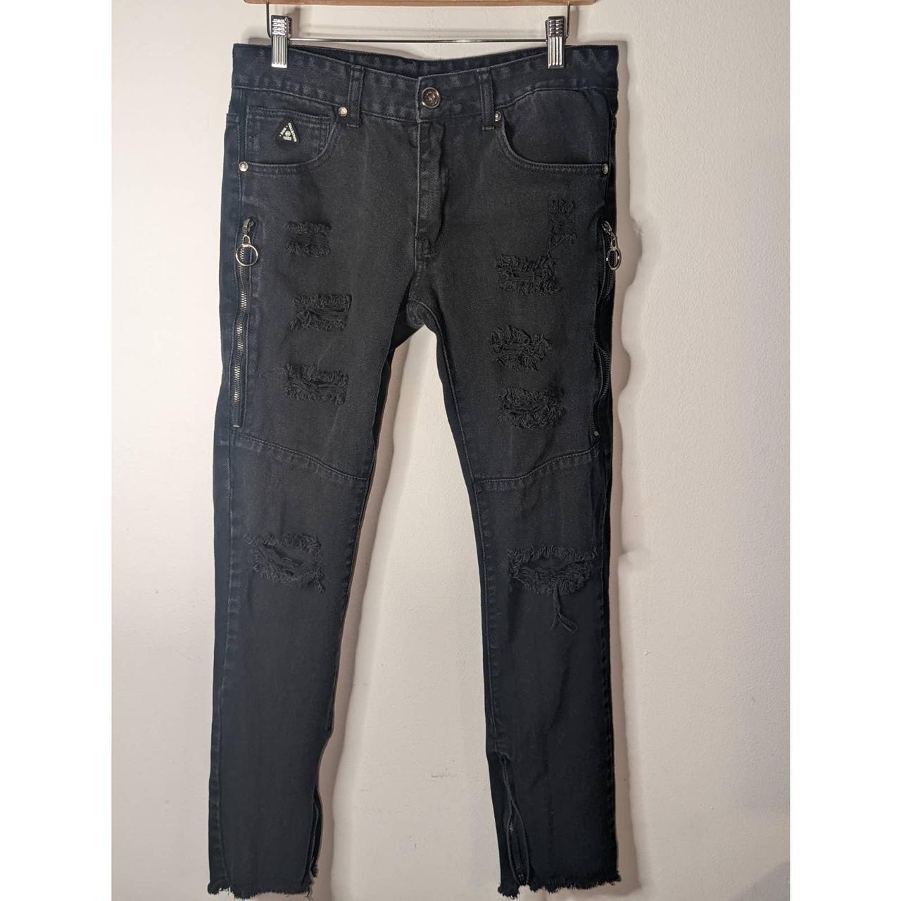 DNM Collection 30 x 30 Men's Jeans Cut Off Destroyed... - Depop